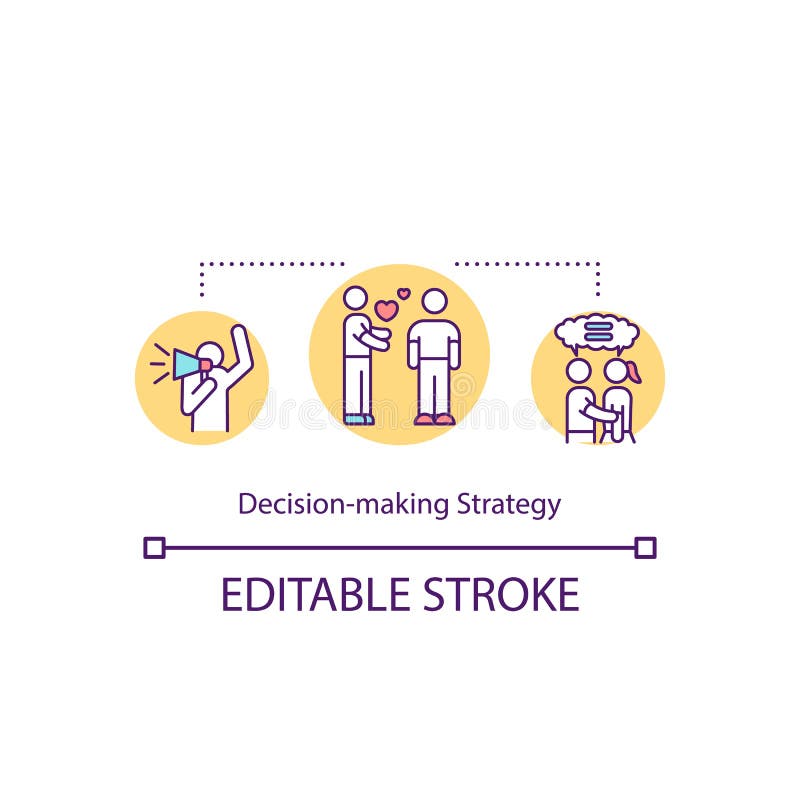 Decision Making Strategy Concept Icon Stock Vector - Illustration of ...