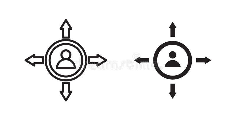 Decision Making Thin Line Vector Icon Set Stock Vector - Illustration ...
