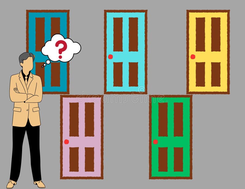 Decision Making, Thinking What To Choose - 1 Stock Illustration ...