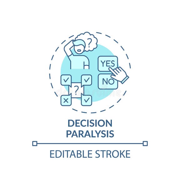 Decision Paralysis Concept Icon Stock Vector - Illustration of ...