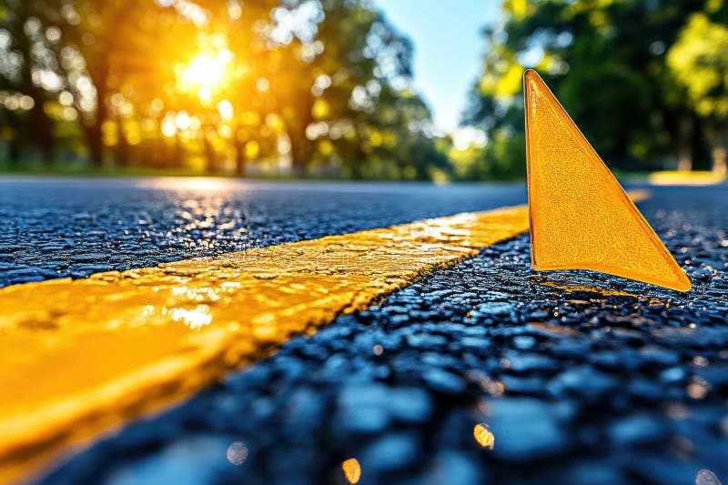 Decision Point: Asphalt Road with Directional Arrow Symbolizing Choice ...