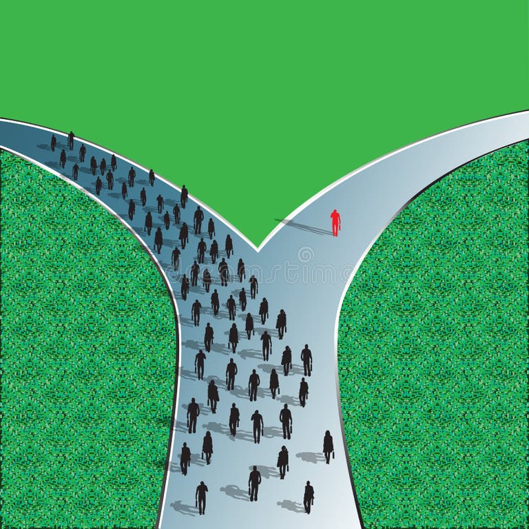 Taking Different Path Stock Illustrations – 40 Taking Different Path ...
