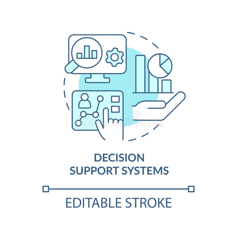 Decision Support Systems Turquoise Concept Icon Stock Vector ...