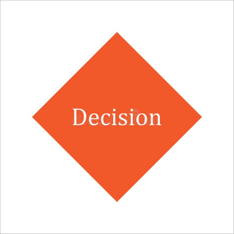 Decision Symbols in Flowchat Stock Vector - Illustration of outline ...