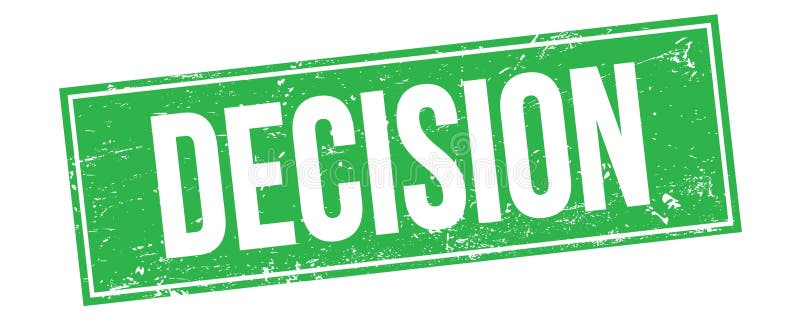 DECISION Text on Green Grungy Rectangle Stamp Stock Illustration ...