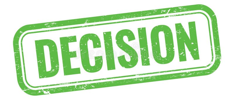 DECISION Text on Green Grungy Vintage Stamp Stock Illustration ...