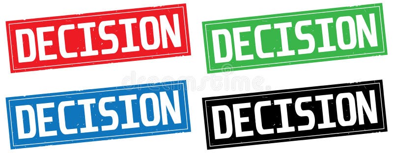 DECISION Text, on Rectangle Stamp Sign. Stock Illustration ...