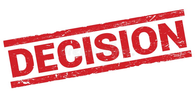 DECISION Text on Red Rectangle Stamp Sign Stock Illustration ...