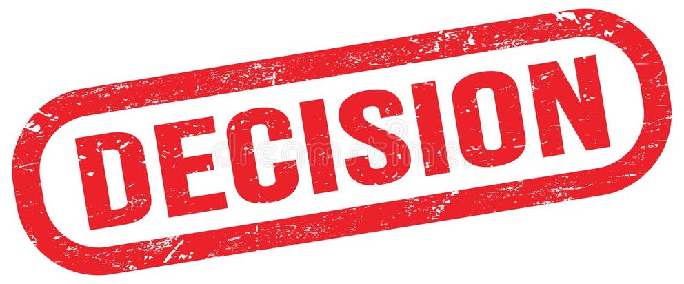 DECISION, Text Written on Red Stamp Sign Stock Illustration ...