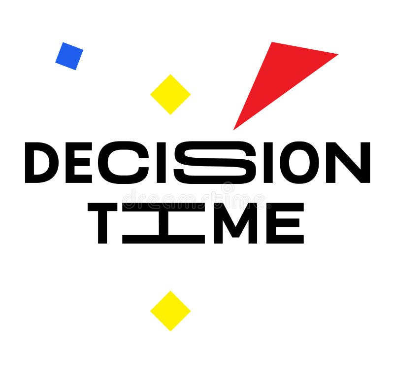 DECISION TIME Written Word on Red Stamp Sign Stock Illustration ...