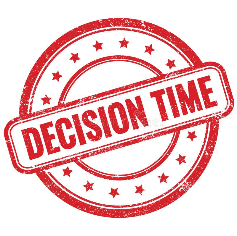 Decision time blue stamp stock illustration. Illustration of sticker ...