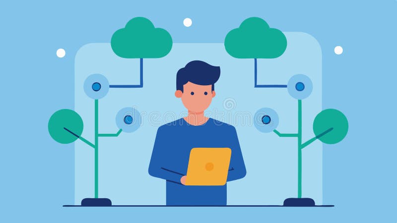 Decision Tree Analysis an Engineer Using a Tablet To Create a Decision ...