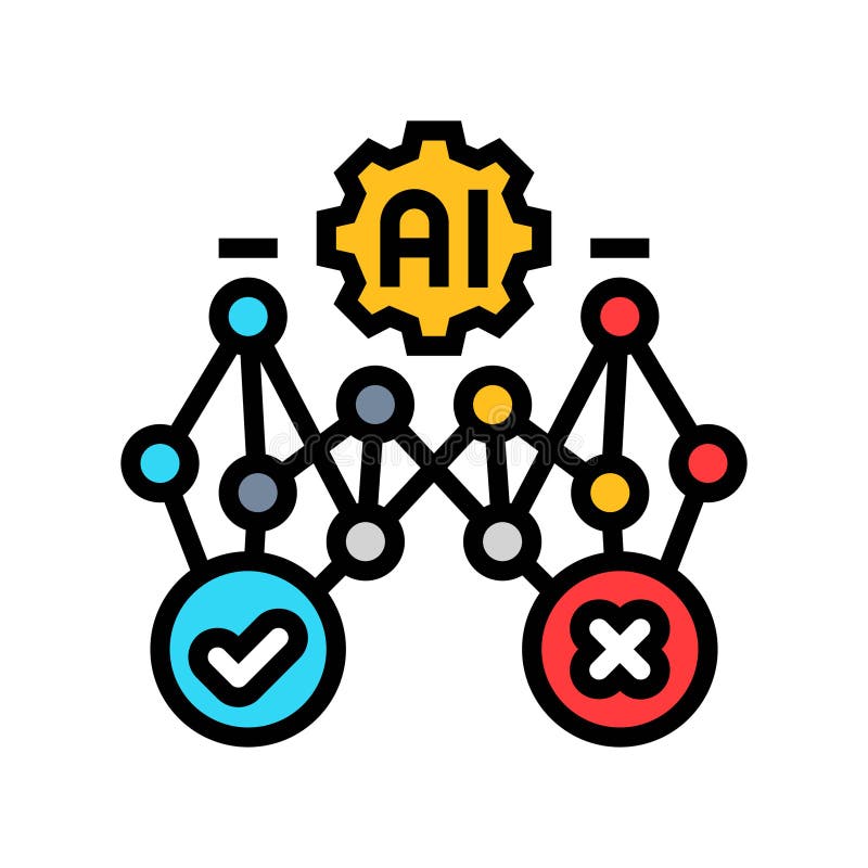 Decision Tree Color Icon Vector Illustration Stock Illustration ...