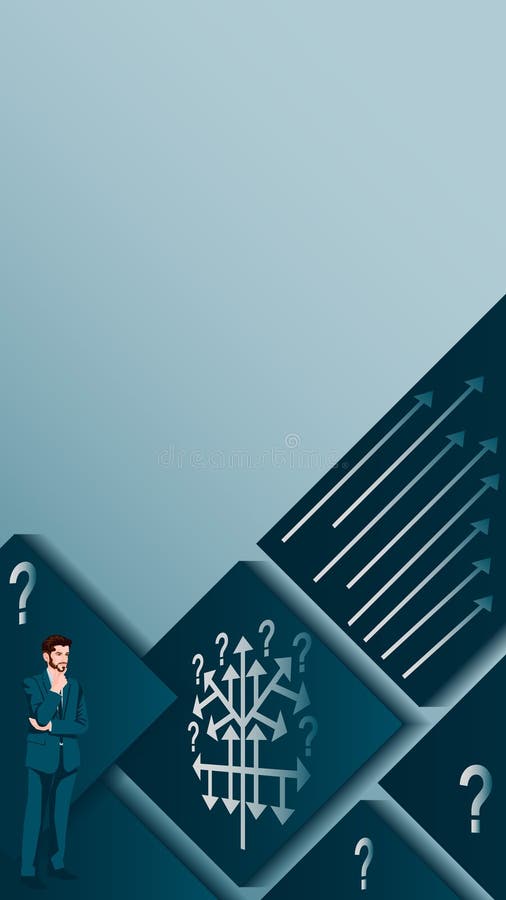 Decision Tree Diagram. Flat Vertical Template Stock Vector ...