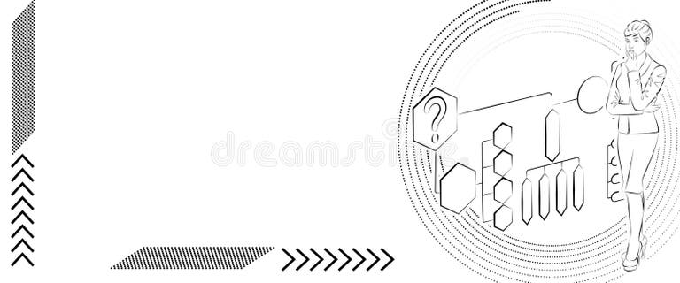 Decision Tree Diagram. Sketch. Template Stock Vector - Illustration of ...