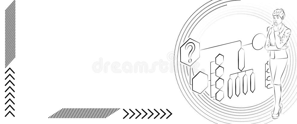 Decision Tree Diagram. Sketch. Template Stock Vector - Illustration of ...