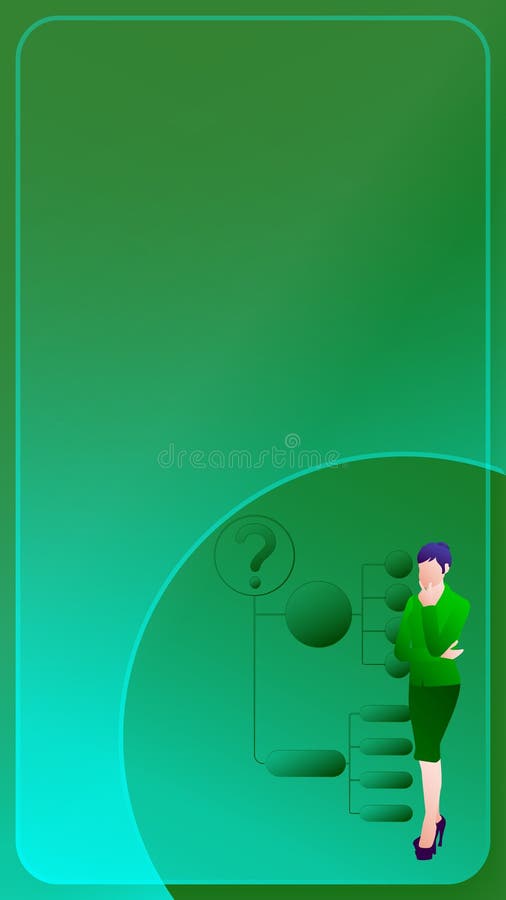 Decision Tree Diagram. Vertical Template Stock Vector - Illustration of ...