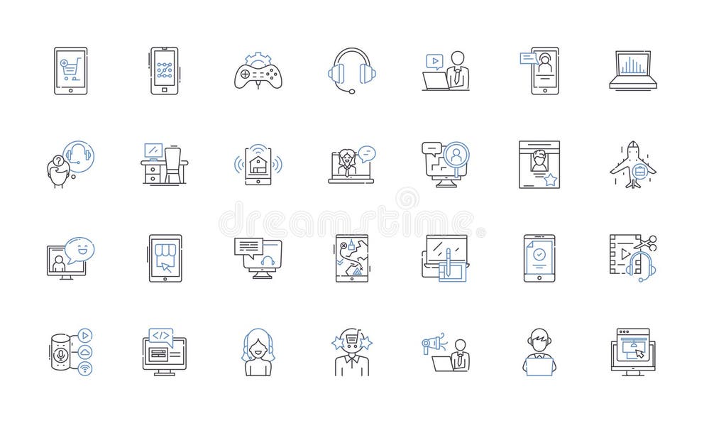 Decision Trees Line Icons Collection. Algorithm, Categorical, Classifier, Computation, Confusion ...