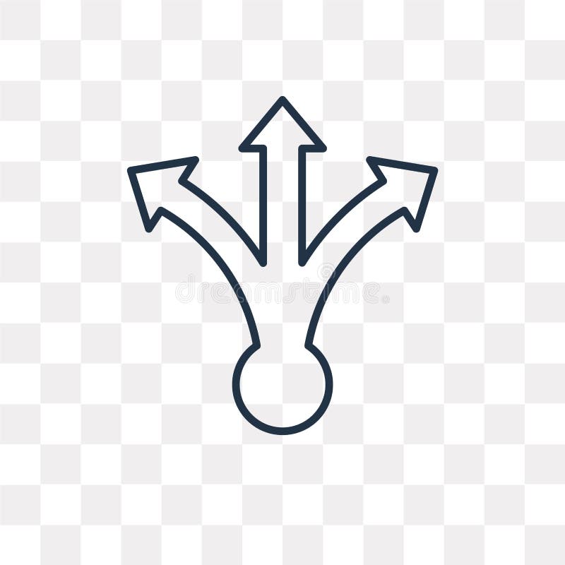 Decision Making Vector Linear Icon Isolated On Transparent Background ... Decision Making Vector Linear Icon Isolated On Transparent Background ...
