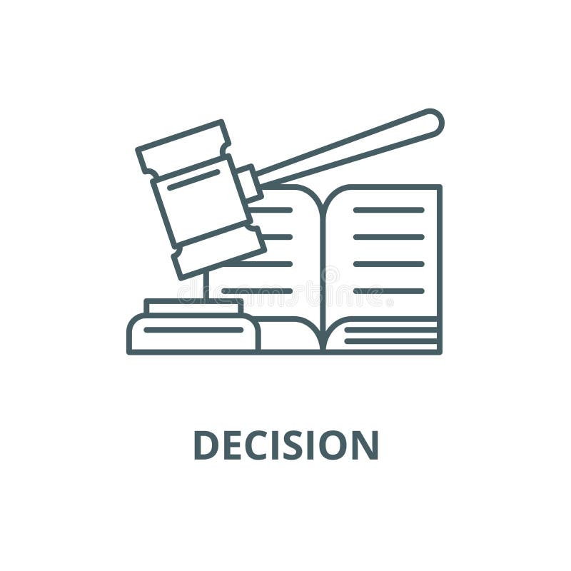 Decision Vector Line Icon, Linear Concept, Outline Sign, Symbol Stock ...