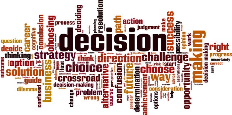 Decision word cloud stock vector. Illustration of consideration - 279589375
