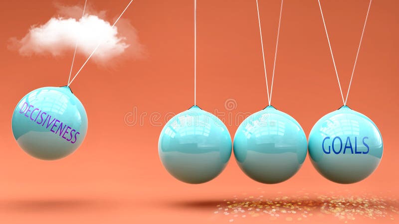 Decisiveness Leads To Goals. a Metaphor in Which Decisiveness Gives ...