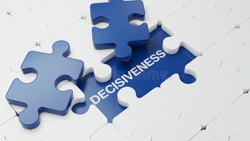 Decisiveness Text Revealed through Jigsaw Puzzle. Business Solution ...