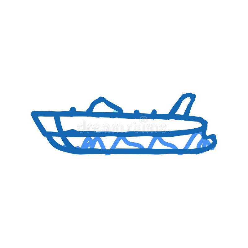 Deck Boat Icon Doodle Illustration Stock Vector - Illustration of ...