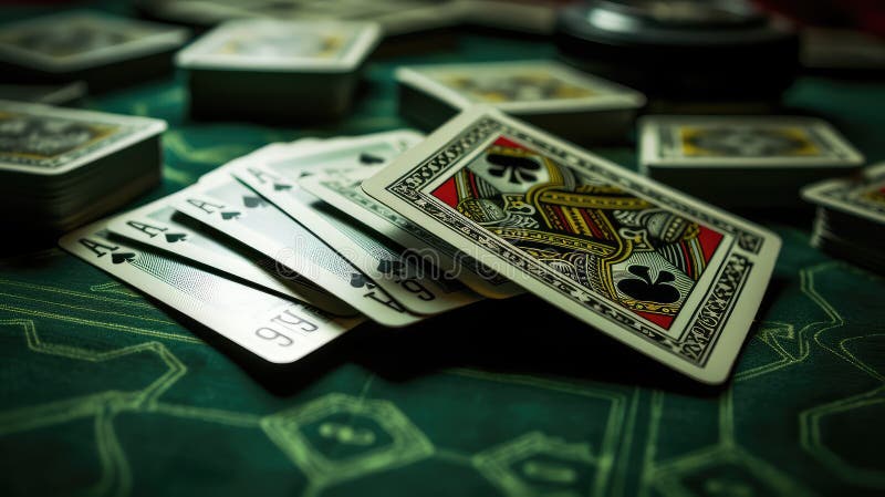 Deck cards black jack stock illustration. Illustration of gamble ...