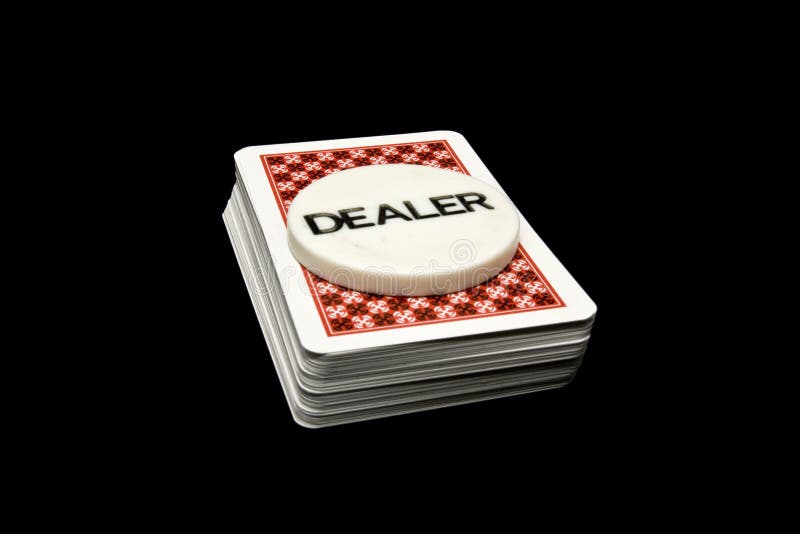 Deck of cards and dealer stock image. Image of hold, card - 14053175