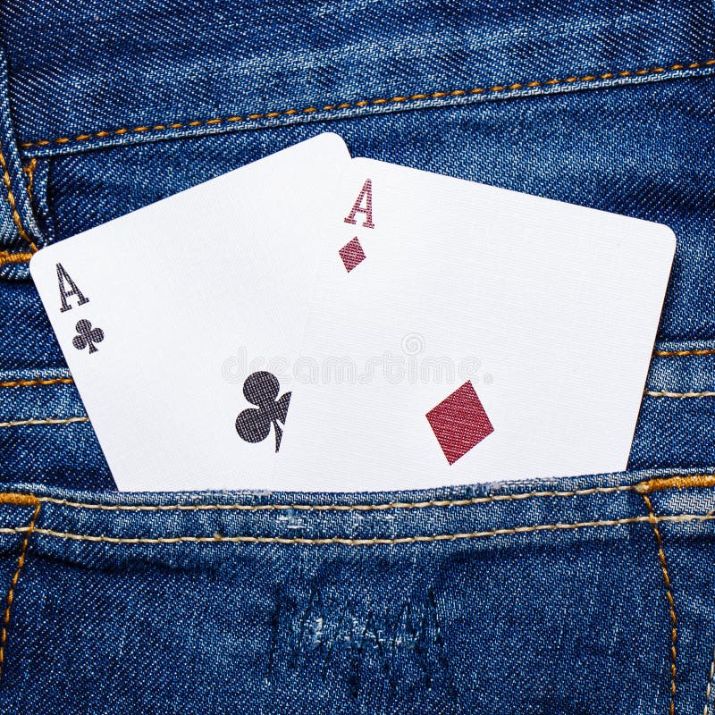 Deck of cards in pocket stock photo. Image of rivet, poker - 51357536