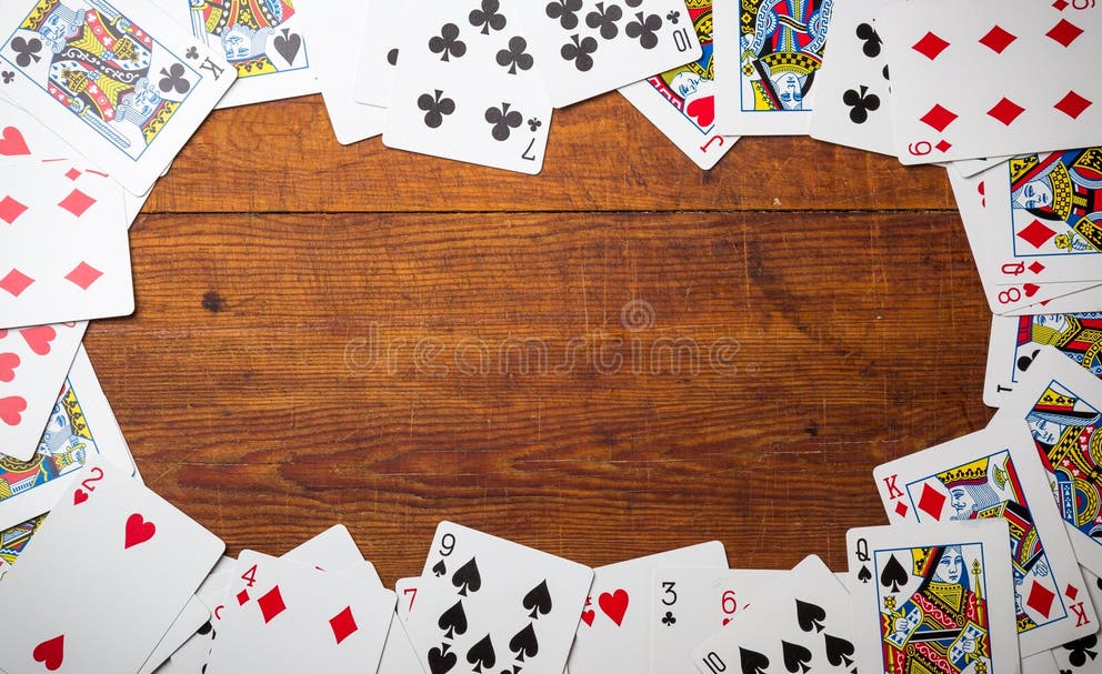 Deck of Cards Used As a Border Stock Photo - Image of flush, front ...