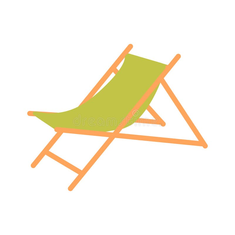 Deck Chair Design Vector Flat Isolated Illustration Stock Vector ...