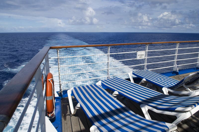 Cruise Ship Deck Railing View Stock Photo - Image of travel, blue: 3089802