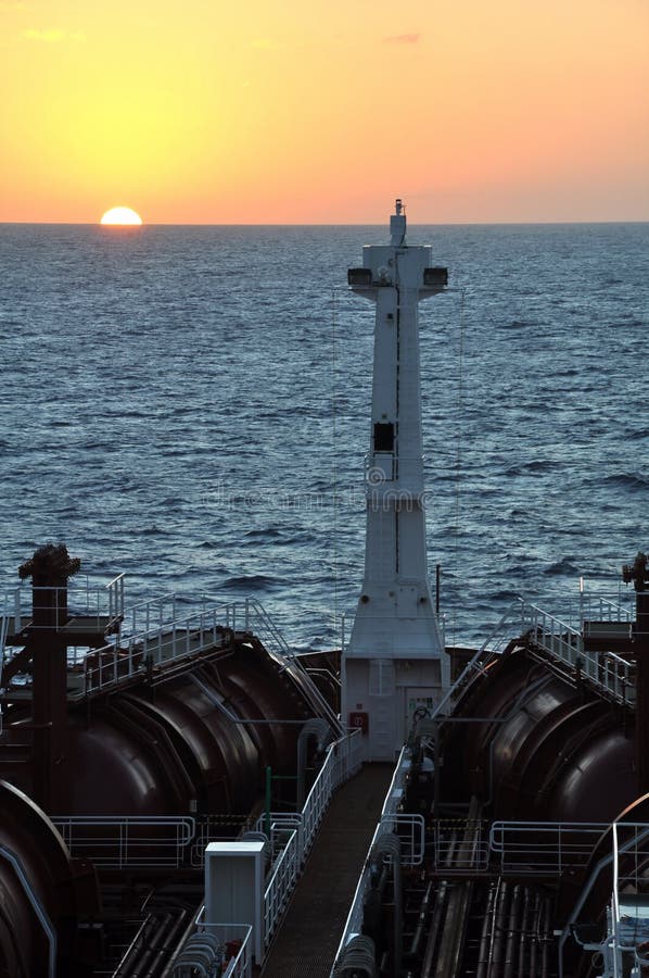 Deck of chemical tanker stock image. Image of seascape - 9541293