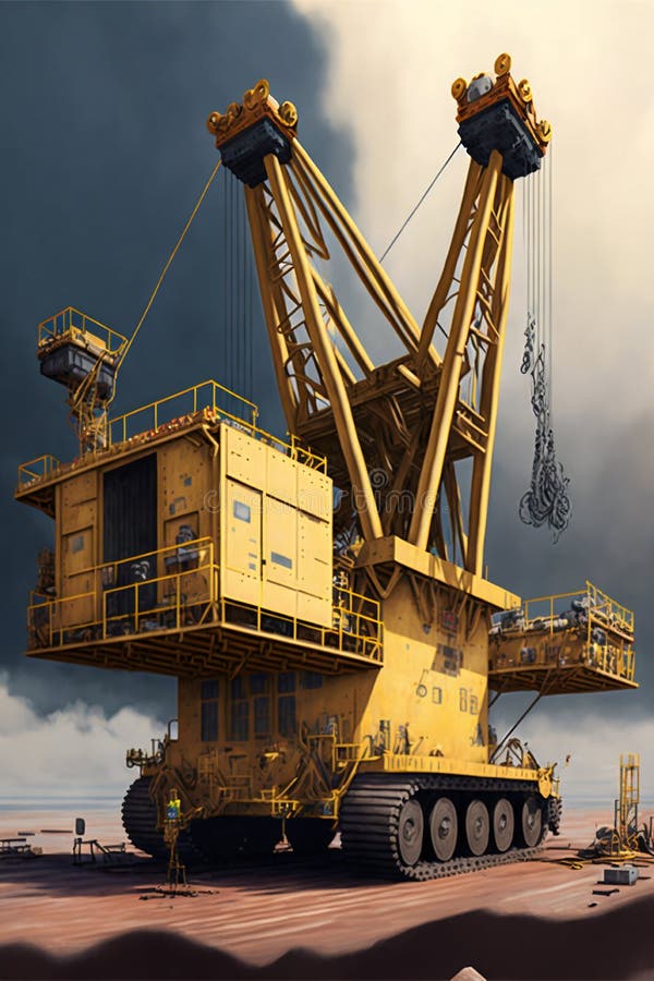 Deck Crane. Cargo Ship Crane Stock Illustration - Illustration of ...