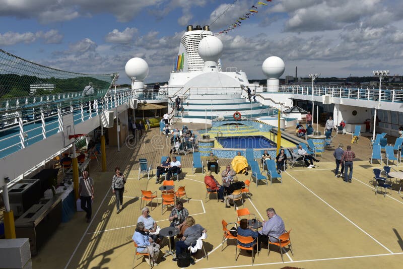Sun Deck on a Cruise Ship stock image. Image of outdoors - 1801201