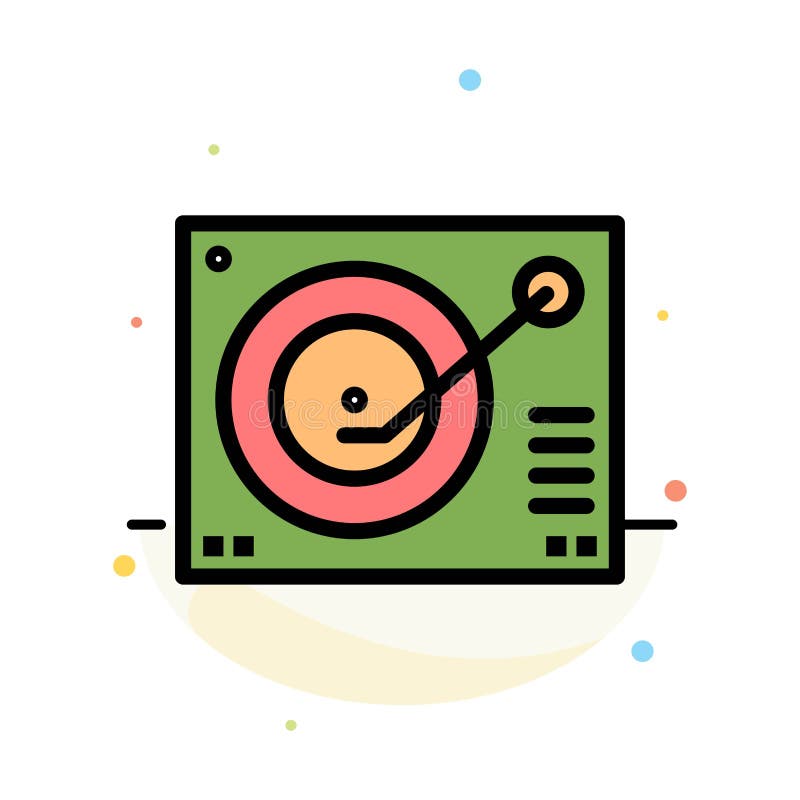 Deck, Device, Phonograph, Player, Record Abstract Flat Color Icon ...