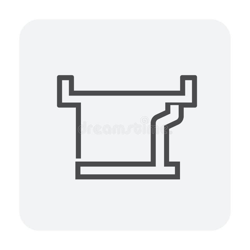 Deck drainage icon stock vector. Illustration of metal - 173829762