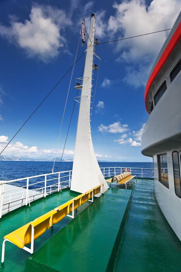 Deck of ferry stock photo. Image of desk, blue, cloud - 26158542