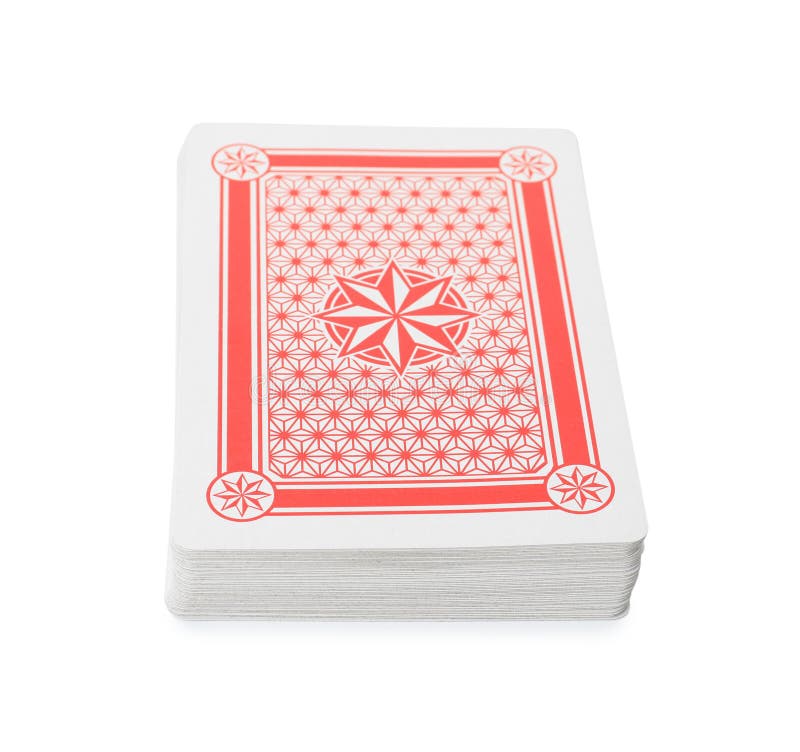 Deck of Playing Cards Isolated on White. Poker Game Stock Photo - Image ...