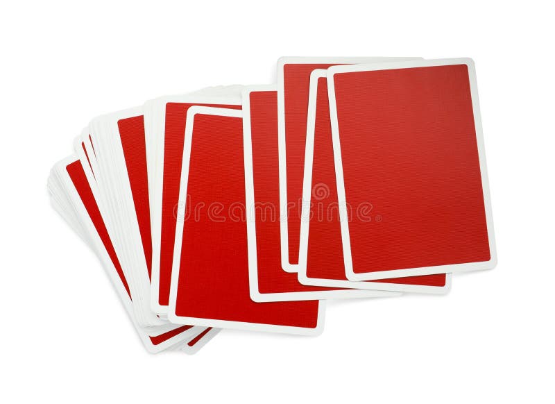 Deck of Playing Cards Isolated, Top View. Poker Game Stock Photo ...