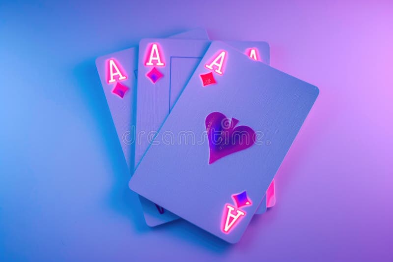 Deck Playing Cards Neon Lights Stock Photos - Free & Royalty-Free Stock ...