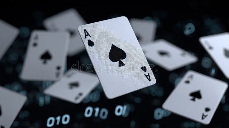 A Deck of Playing Cards with a Spade on Top Stock Photo - Image of ...
