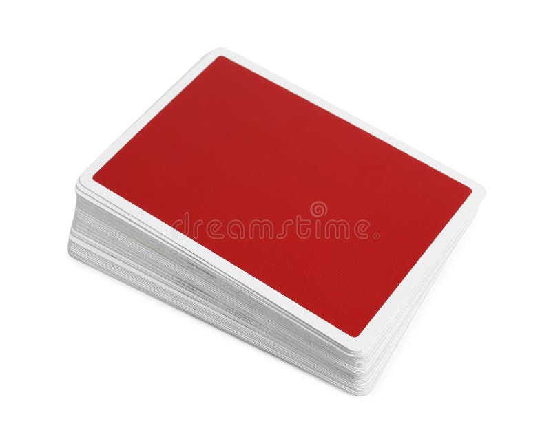 Deck of Playing Cards on White Background Stock Image - Image of gamble ...