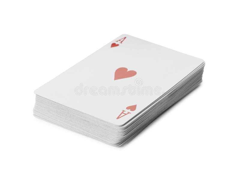 Deck of Playing Cards on White Background Stock Photo - Image of ...
