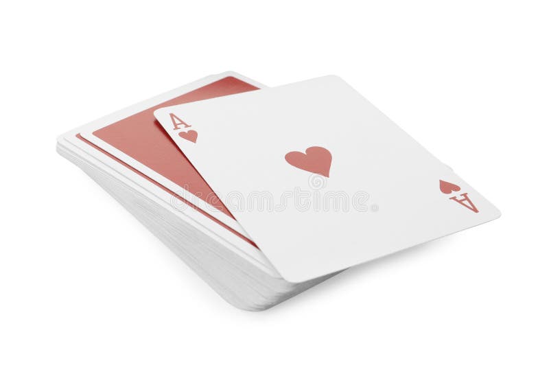 Deck of Playing Cards on White Background Stock Photo - Image of sport ...