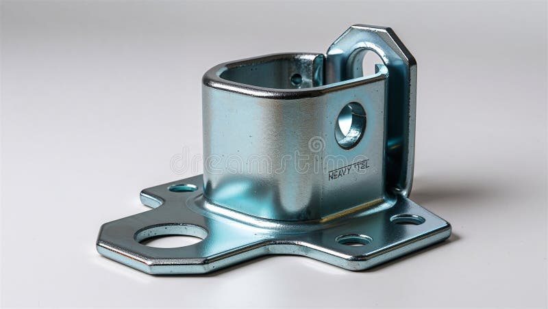 Deck Post Anchor Bracket Heavy Steel, No Markings, Isolated Centered on ...