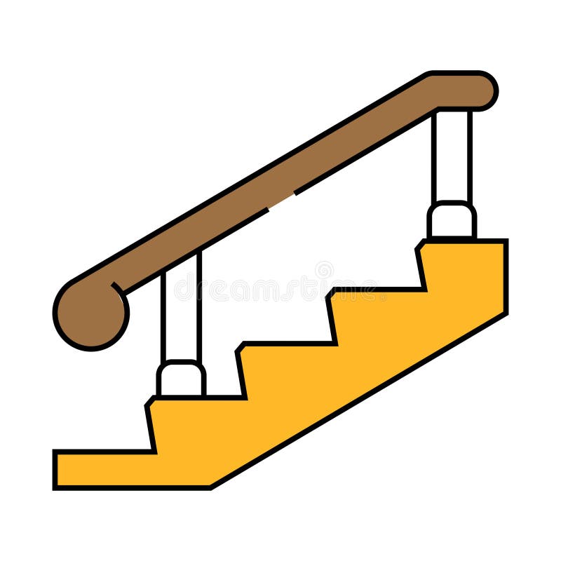 Deck Posts and Handrails Icon Color Illustration Stock Vector ...