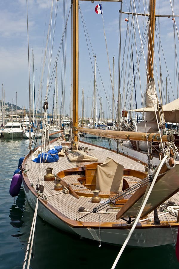 Deck of Sailboat stock photo. Image of sailing, harbor - 10675664